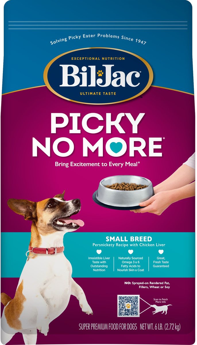 Bil-Jac Picky No More Small Breed Chicken Liver Recipe Dry Dog Food, 6 ...