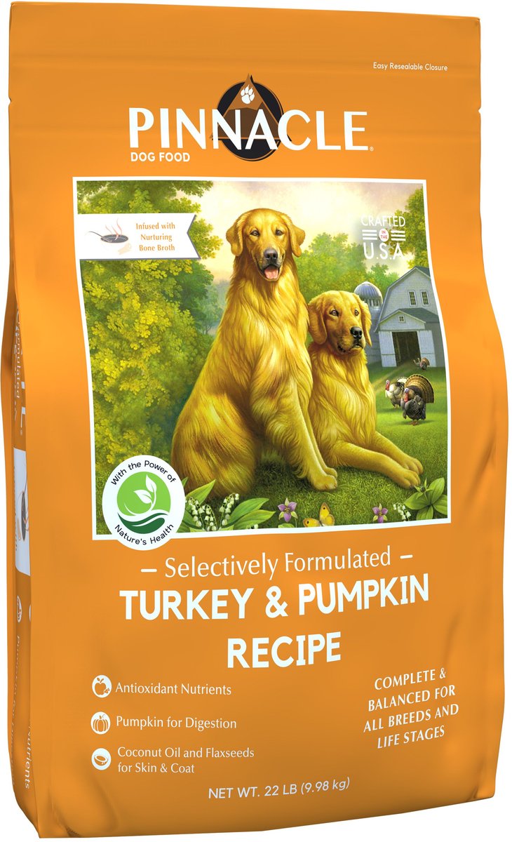 Pinnacle Turkey & Pumpkin Recipe Dry Dog Food, 22 lbs – Half Price Pet Food